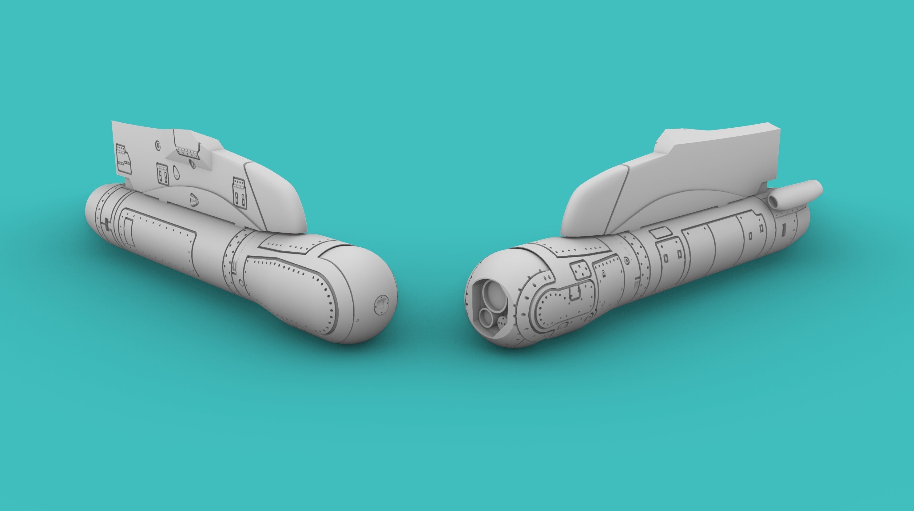 1:144 Talios targeting pod for rafale (set of 2)