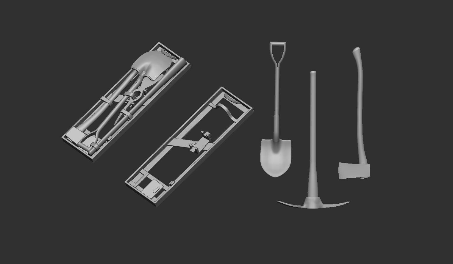 1:48 US pioneer tools kit