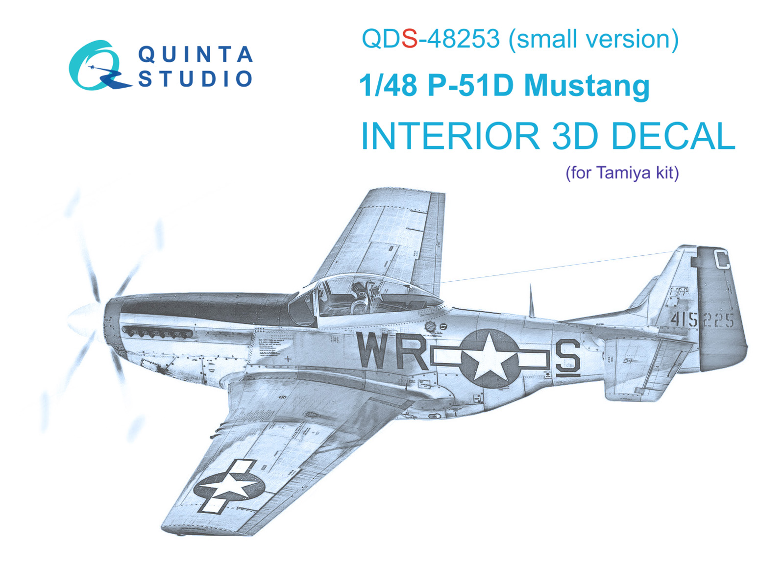 1:48 P-51D 3D-Printed & coloured Interior on decal paper (Tamiya ...