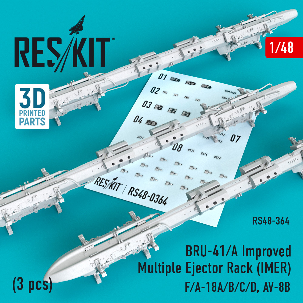 1:48 BRU-41/A Improved Multiple Ejector Rack (IMER) (3 pcs) (F/A-18A/B ...