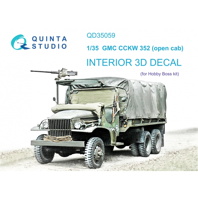 1:35 GMC CCKW 352 Open Cab 3D-Printed & coloured Interior on decal ...