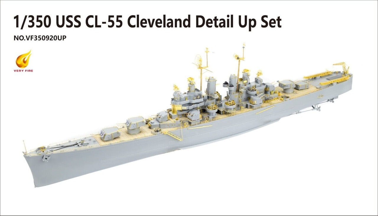 1:350 USS Cleveland Detail Set For Very Fire