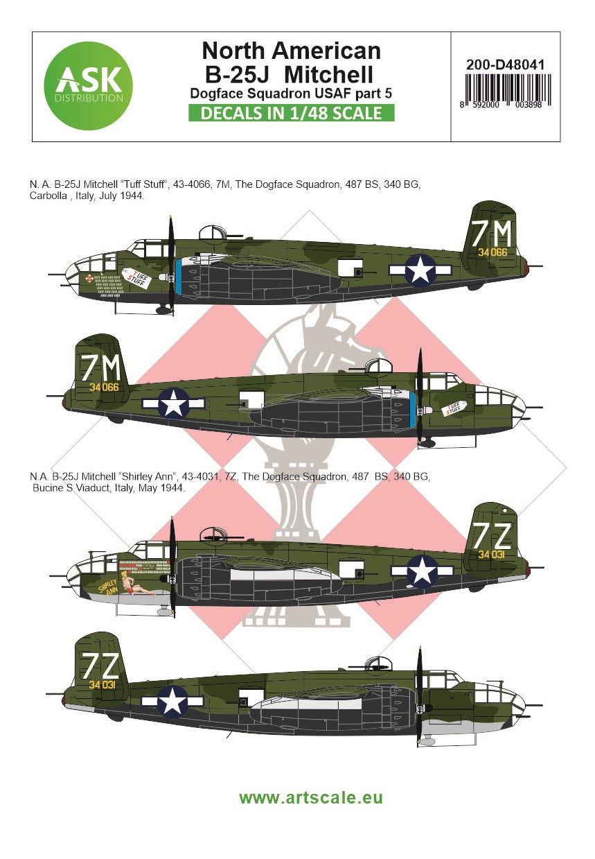 1:48 B-25J Mitchell part 5 - US Dogface Squadron, "Shirley Ann" & "Tuff ...