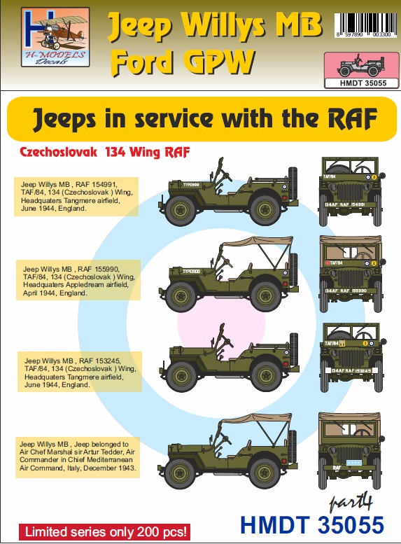 1:35 Jeep Willys MB Ford GPW - Jeeps in service with the RAF ...