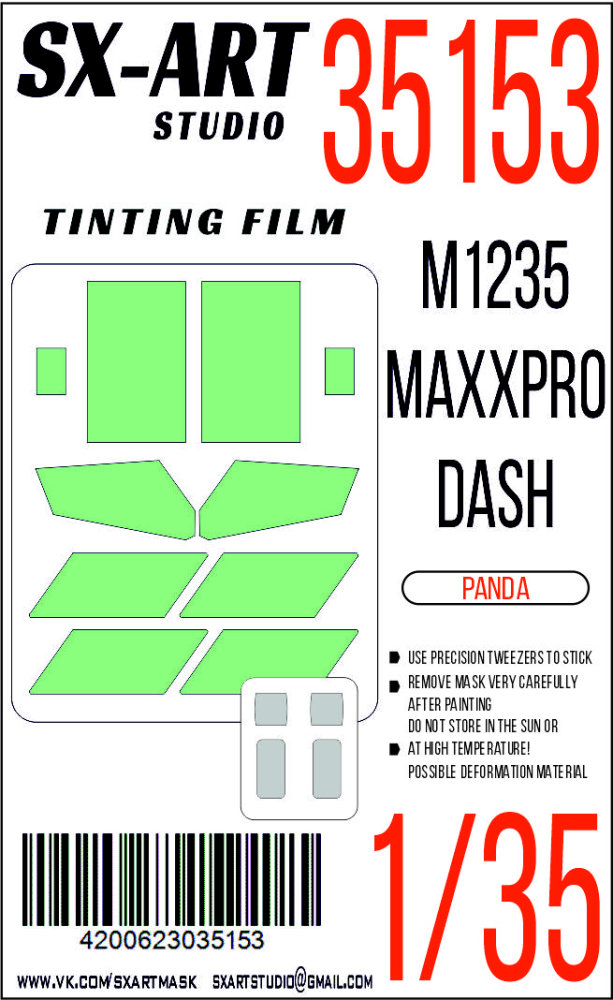 1:35 Tinting film M1235 MaxxPro Dash (PANDA)