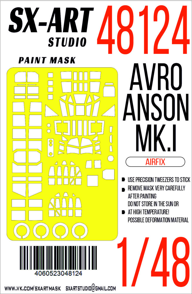 1:48 Paint mask Avro Anson Mk.I (AIRF)
