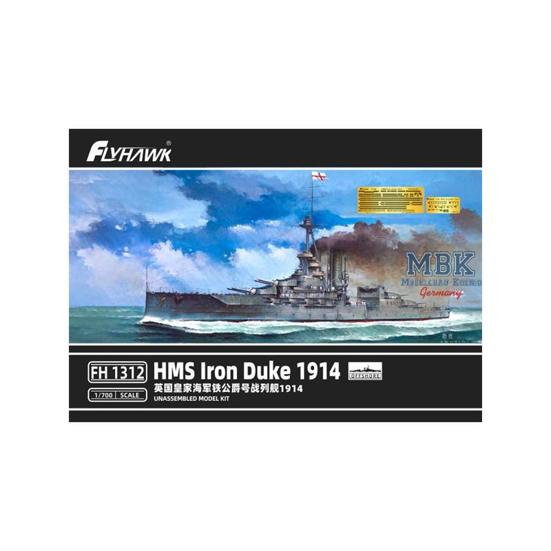 1:700 HMS Iron Duke 1914