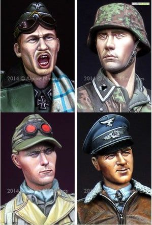 1:16 German Head Set #5 (4 heads)