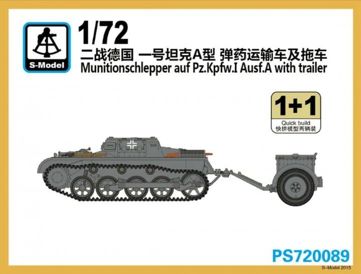 1:72 Munitionsschlepper auf Pz.Kpfw. I Ausf. A with trailer 1+1