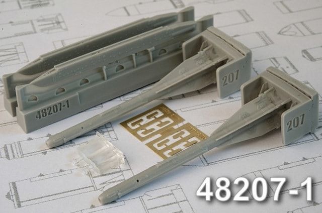 1:48 R-60 short range Air to Air missile with air-born launchers P-62-I ...