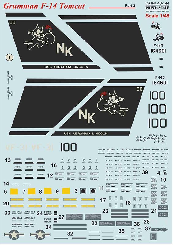 1:48 Grumman F-14 Tomcat - part 2 (wet decals)