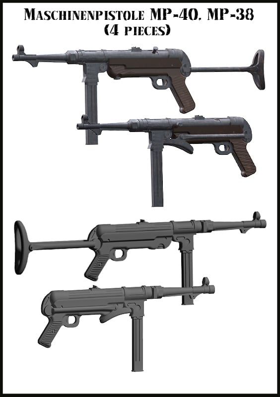 1:35 Maschinenpistole MP-40, MP-38 4 pieces