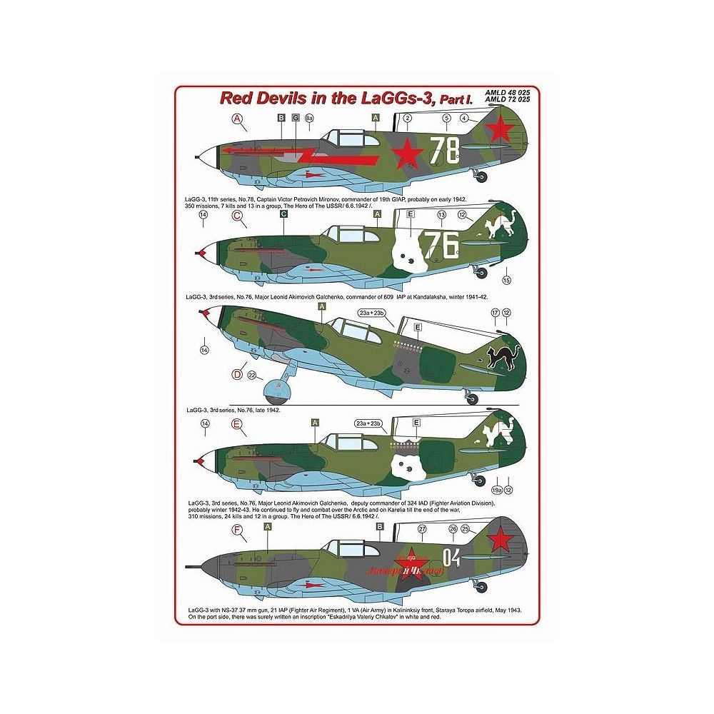 1:48 Decals Red Devils in LaGGs-3 Pt.I (re-edit.)