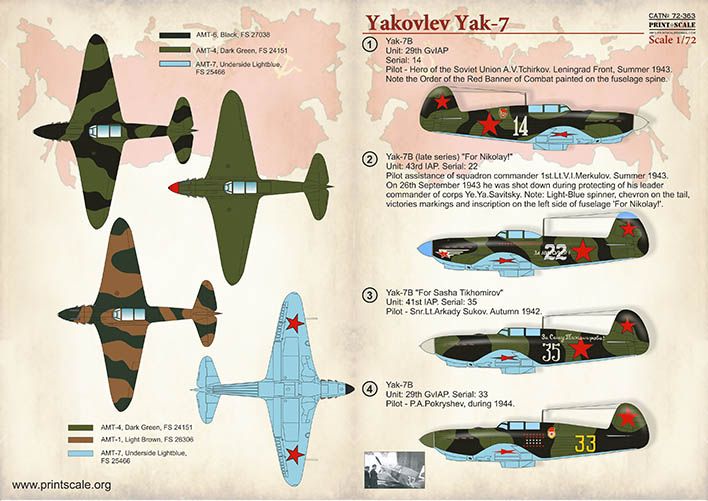 1:72 Yakovlev Yak-7