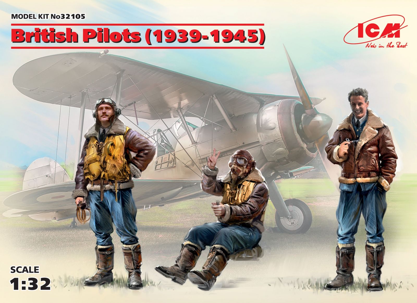 1:32 British Pilots (1939-1945) (3 figures)