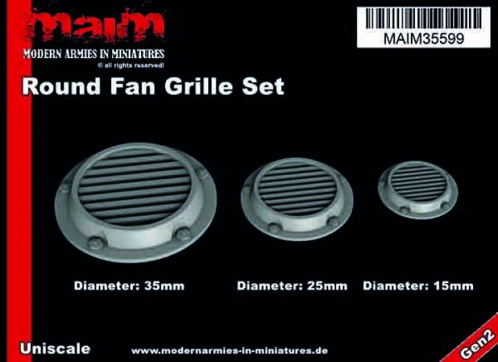 1:35/Uniscale Round Fan Grille Set (3pcs)