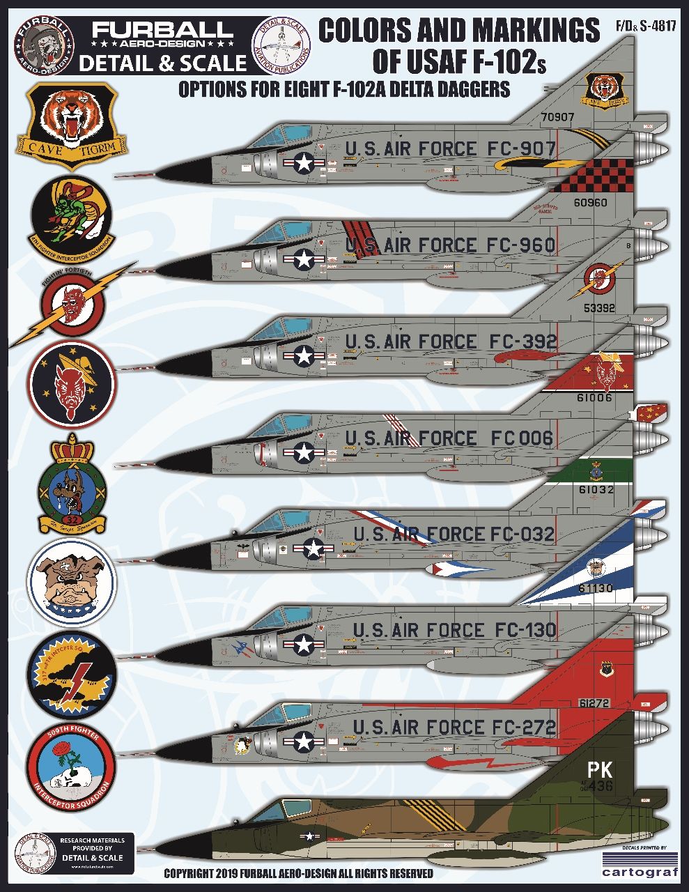 1:48 Colors and Markings of USAF Convair F-102As