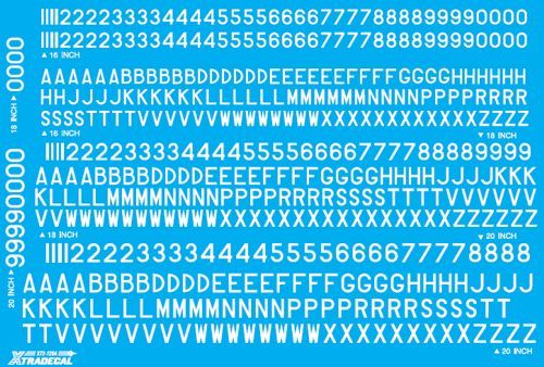 1:72 Reprinted! RAF Post War Serial Letters and Numbers, White.