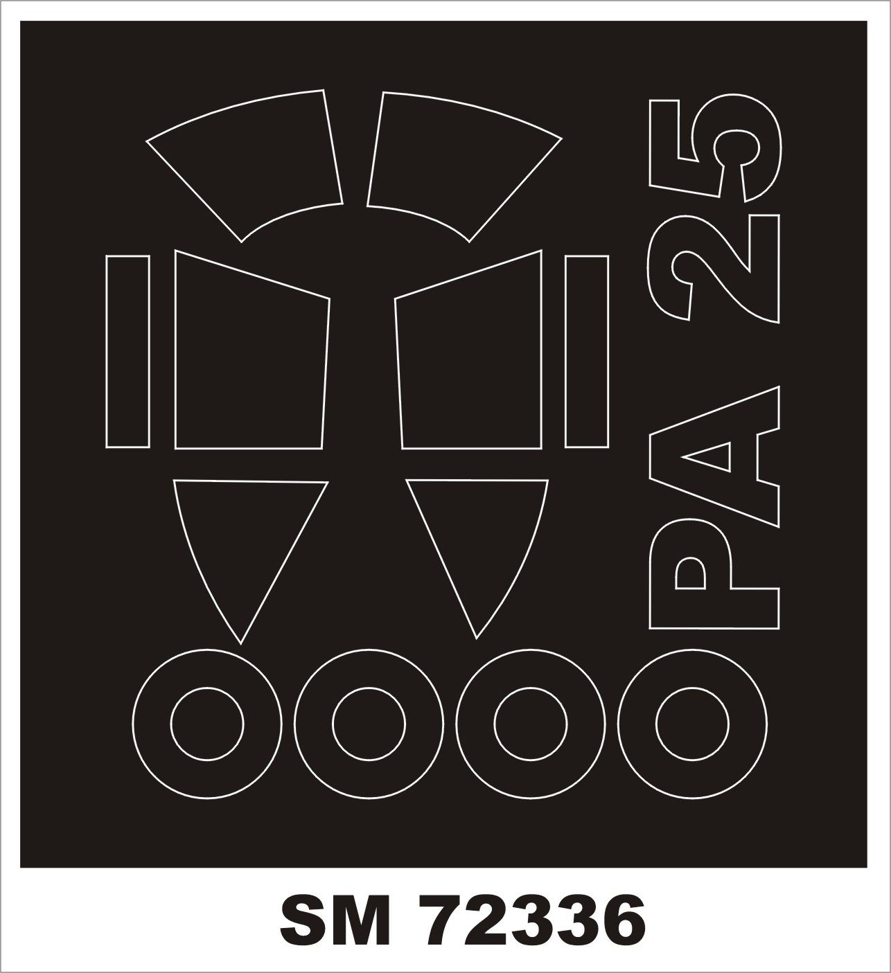 1:72 Piper PA-25 'Pawnee'(exterior canopy mask)
