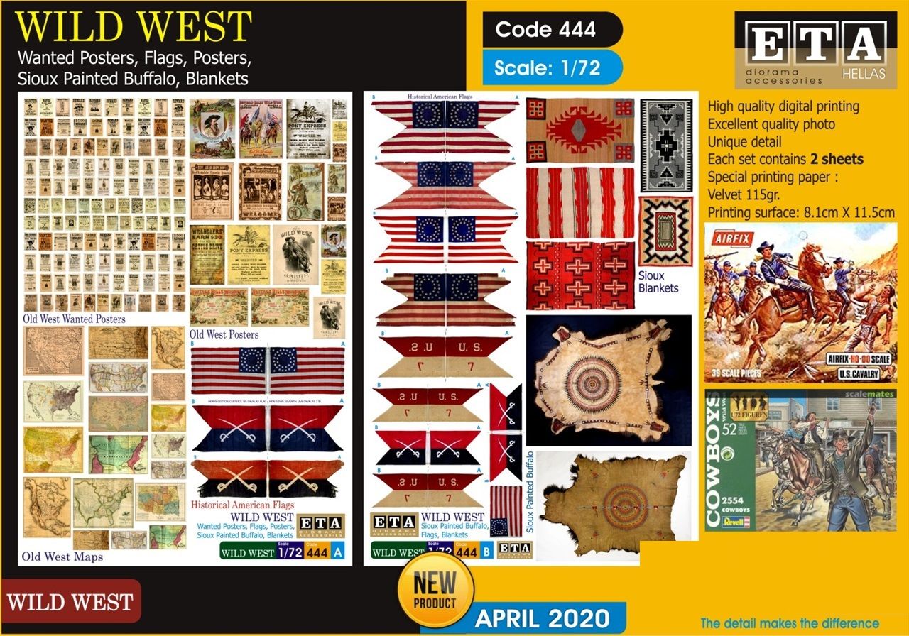 1:72 Wild West - Posters, Maps, Flags (2 sheets)