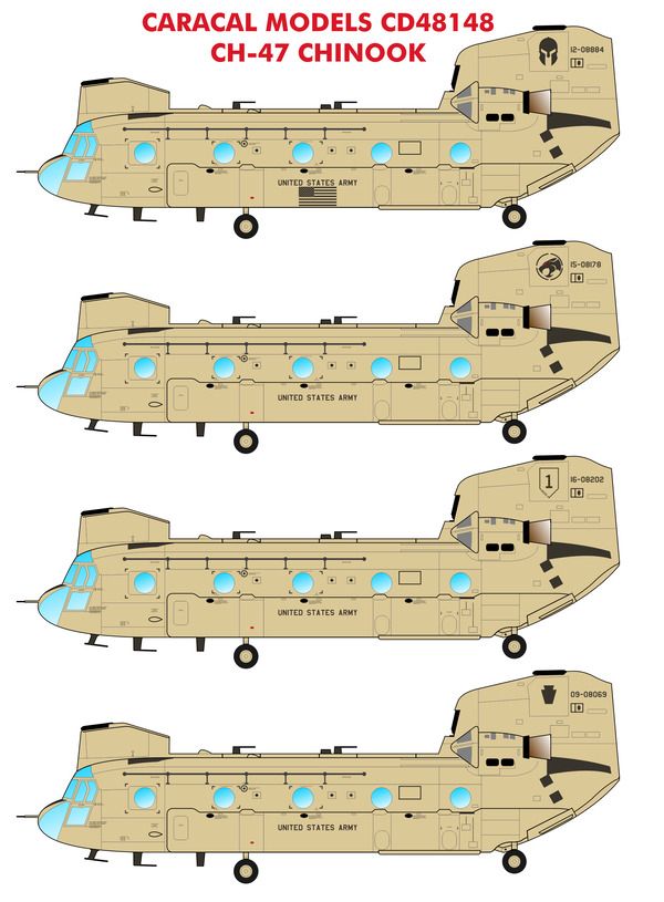 1:48 Boeing CH-47 Chinook Multiple international marking options for CH ...
