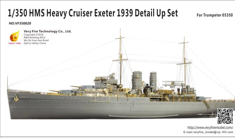 1:350 Detail Set for HMS Exeter 1939 (for Trumpeter 05350)