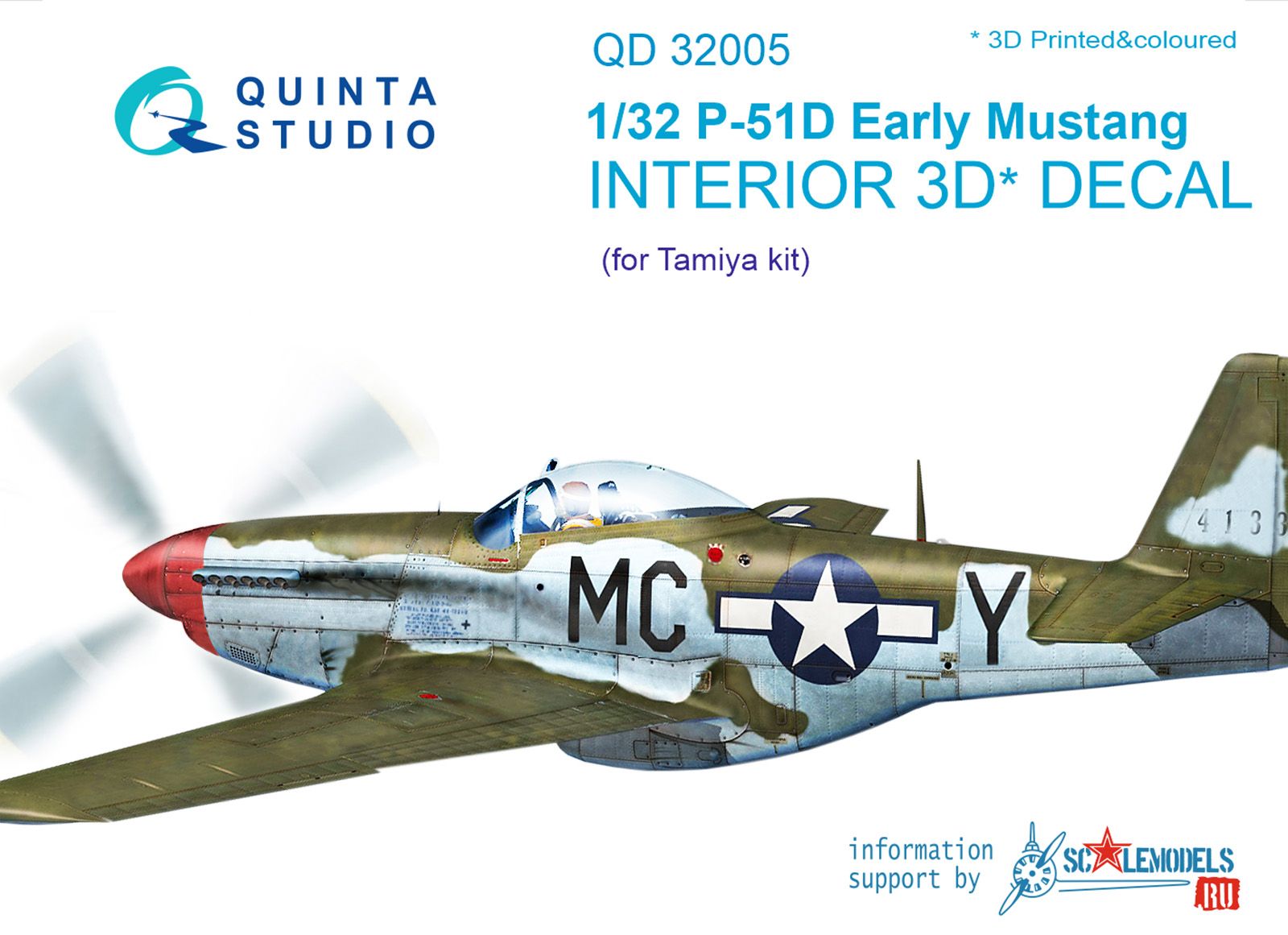 1:32 P-51D (Early) Interior 3D Decal