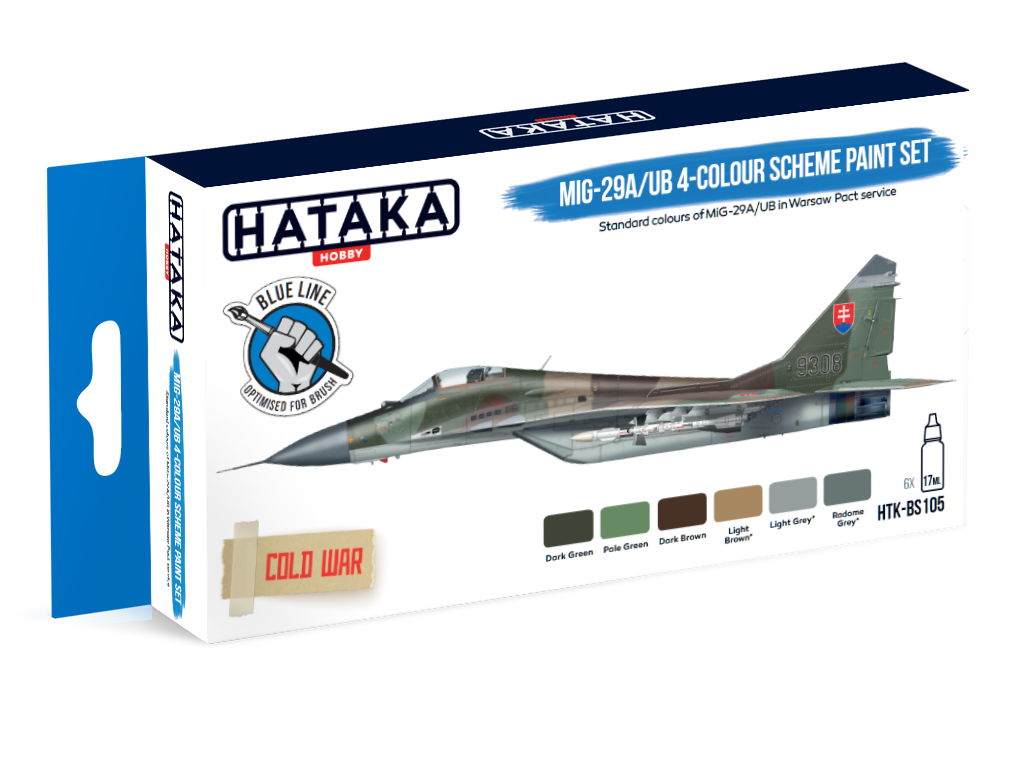 MIG-29A/UB 4-colour scheme Paint Set
