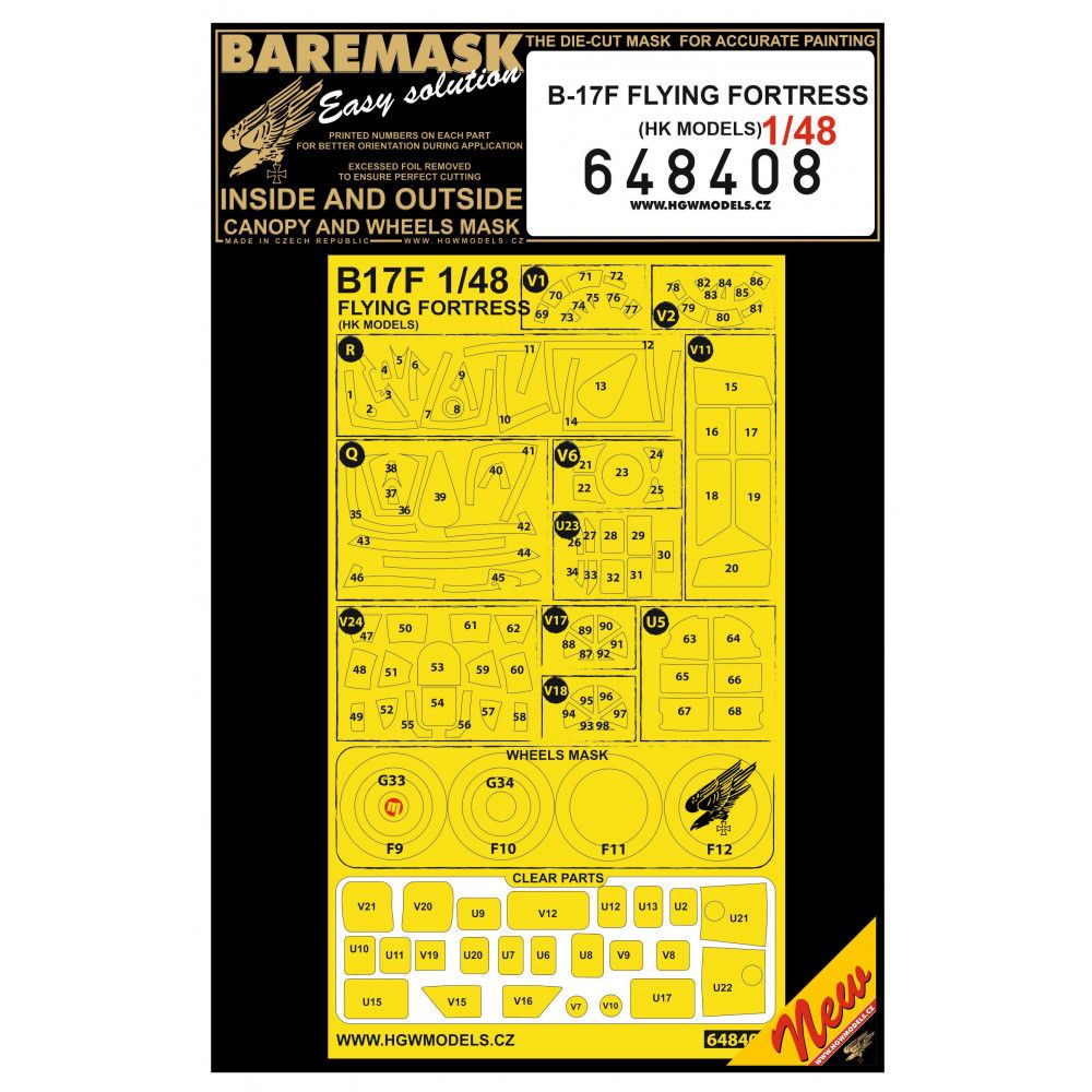 1:48 B17F FLYING FORTRESS - MASKS