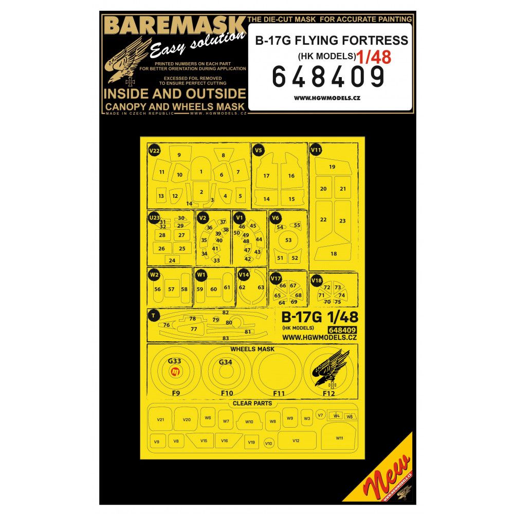 1:48 B17G FLYING FORTRESS - MASKS