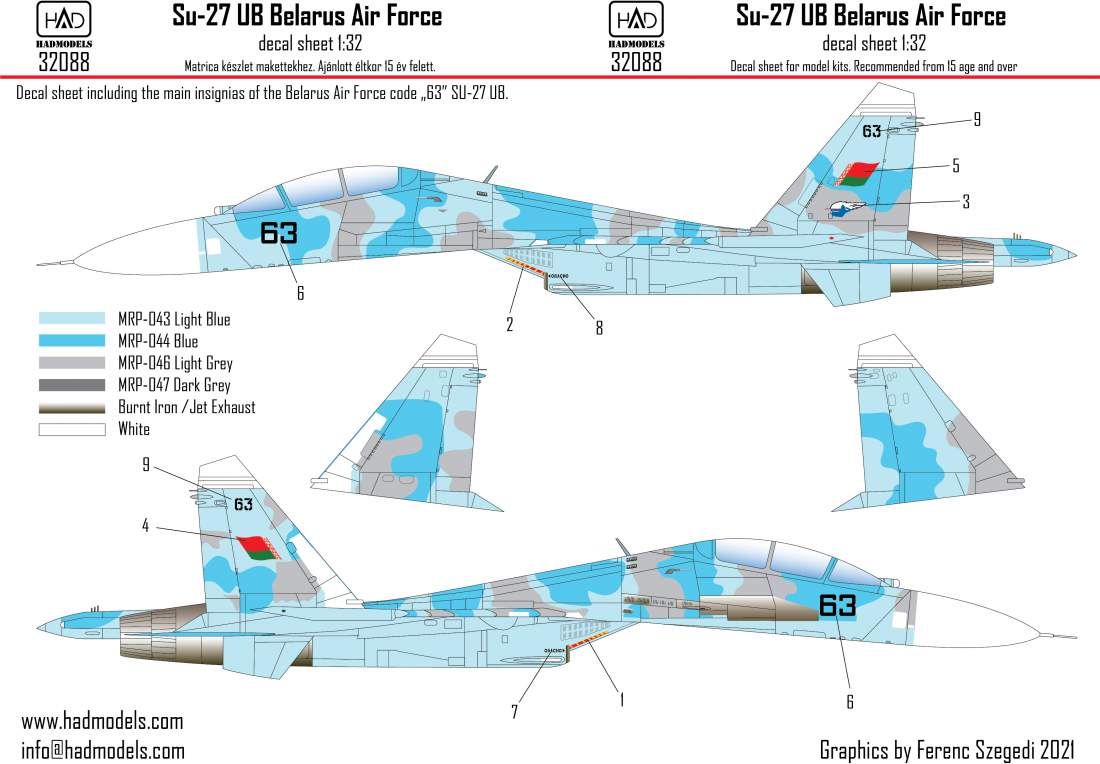 1:32 Su-27 UB Belarus Air Force