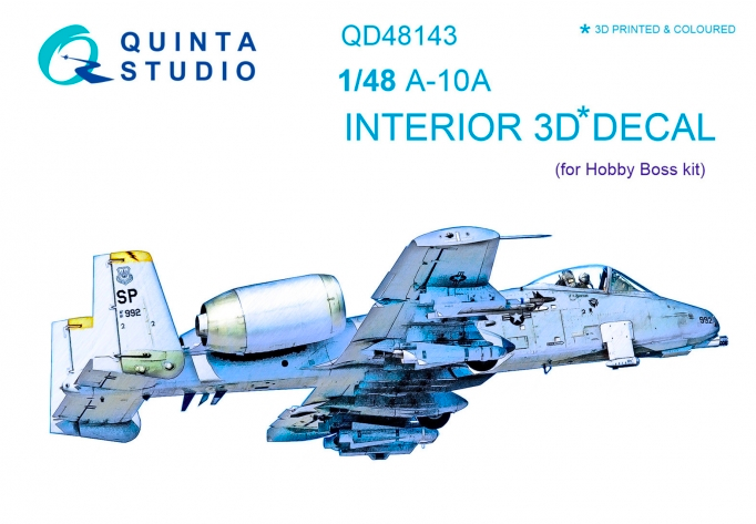 1:48 A-10A 3D-Printed and coloured Interior on decal paper