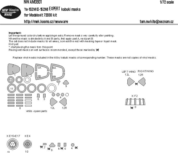 1:72 Ye-152M (E-152M) Mask EXPERT