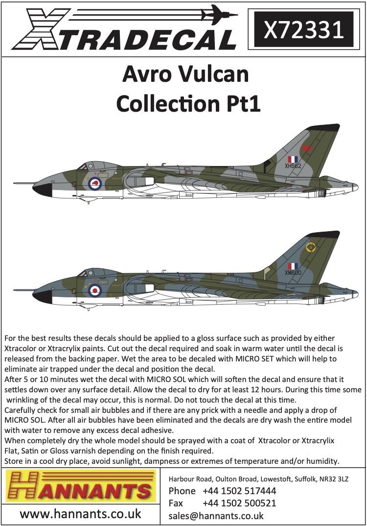1:72 Avro Vulcan Collection Pt.1