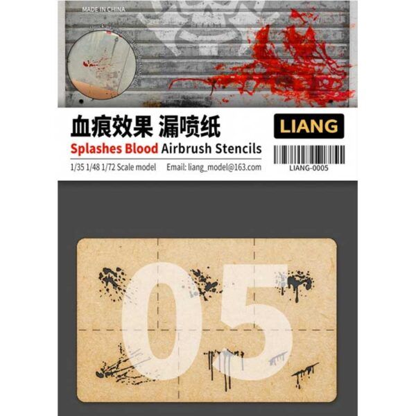 Splashes Blood Effects Airbrush Stencils