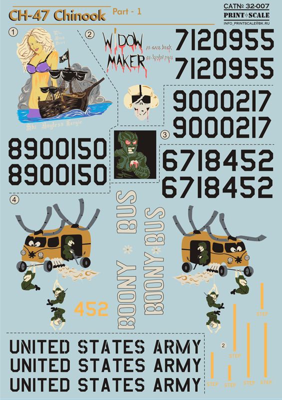 1:32 CH-47 Chinook (decals incl. stencils) Part 1