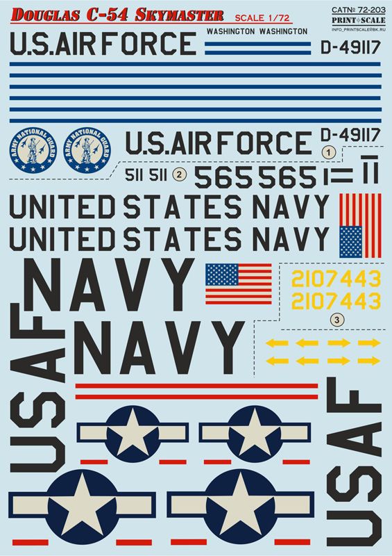 1:72 Douglas C-54 Skymaster (wet decals)