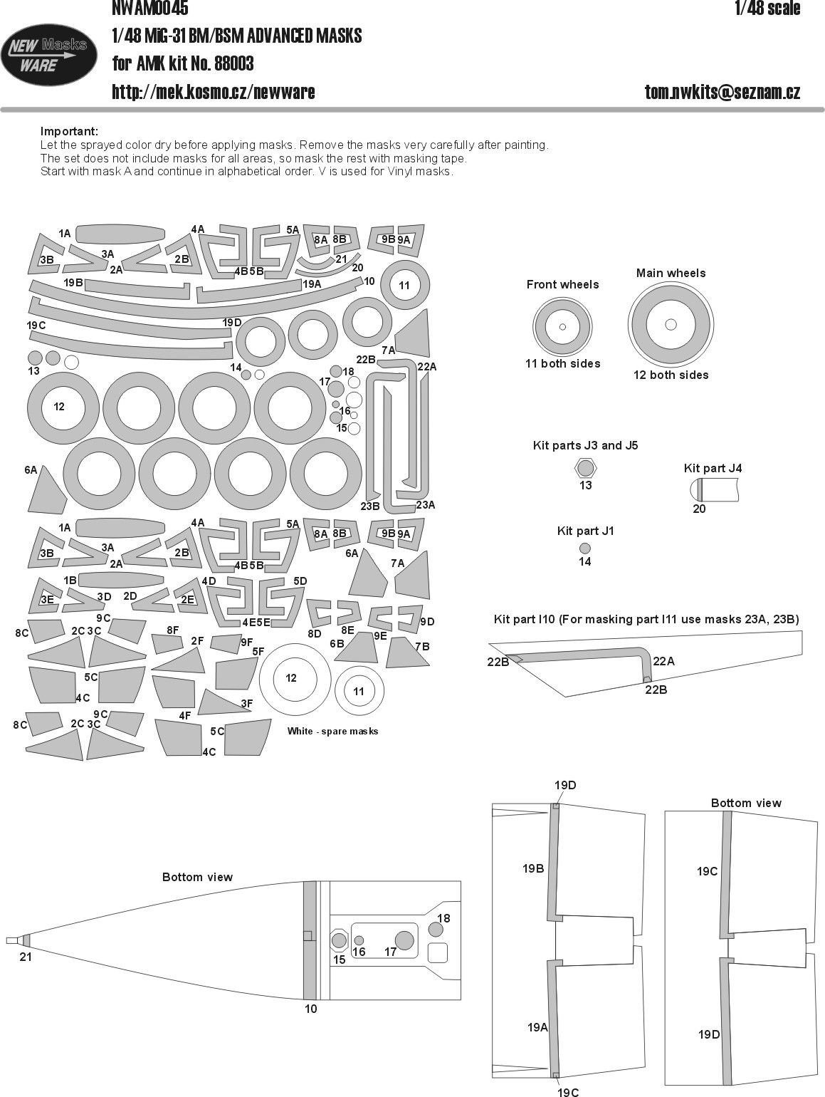1:48 Mig-31 BM/BSM ADVANCED MASKS