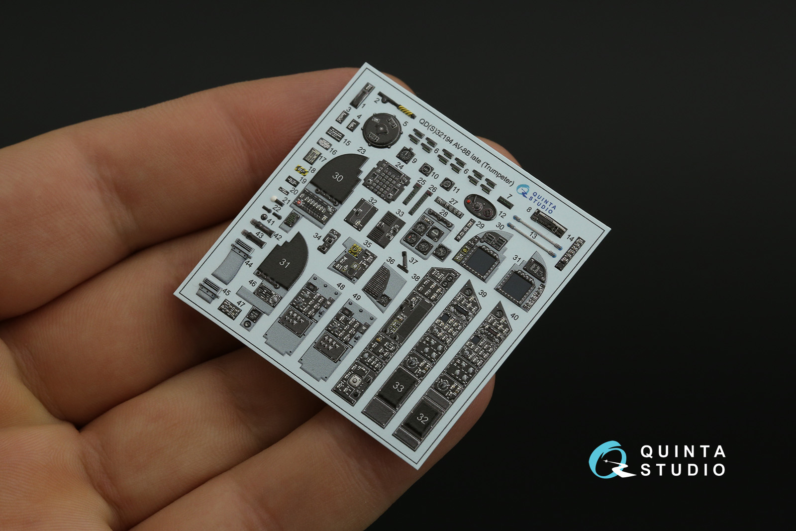 1:32 AV-8B Harrier II late 3D-Printed & coloured Interior on decal paper