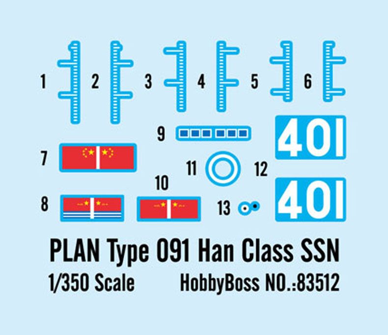 1:350 PLAN Type 091 Han Class Submarine