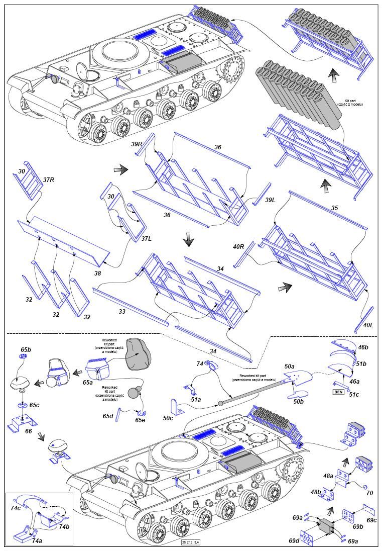 1:35 German heavy tank Pz.Kpfw. 754(r) KV-2 - vol.1 - basic set