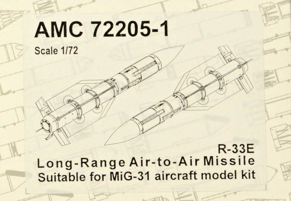 1:72 R-33E Long-Range Air-to-Air Missile (4 pcs.)
