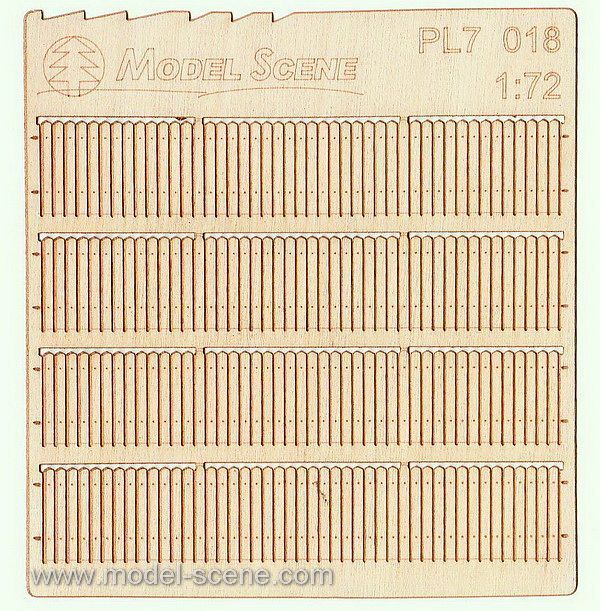 1:72 Prkenný plot nízký