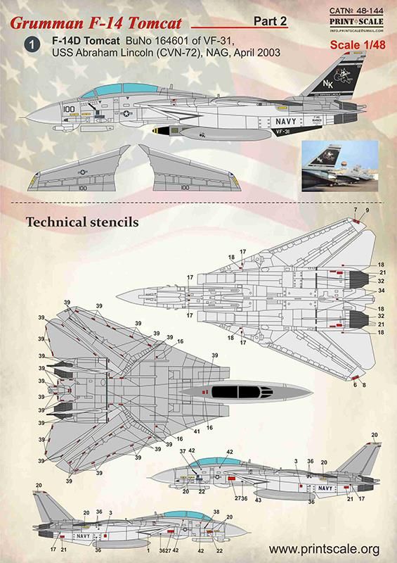 1:48 Grumman F-14 Tomcat - part 2 (wet decals)