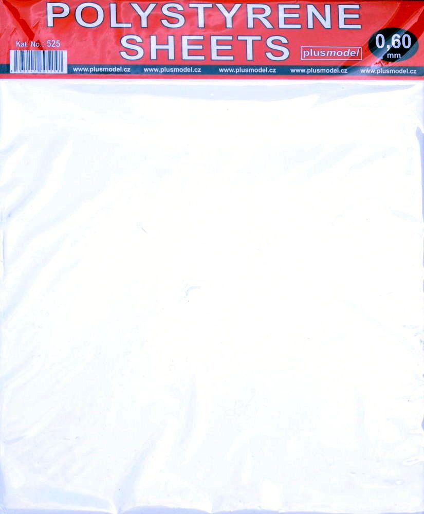 Polystyrene sheets 0,6 mm