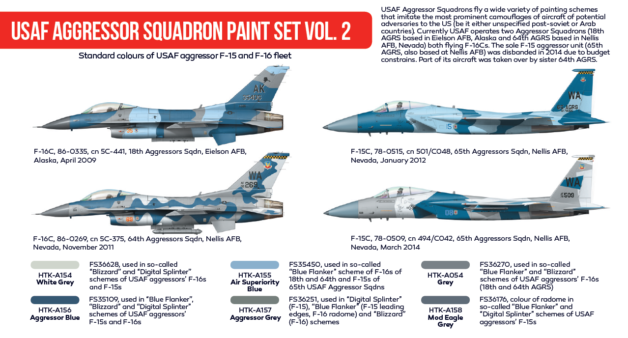 USAF Aggressor Squadron paint set vol. 2