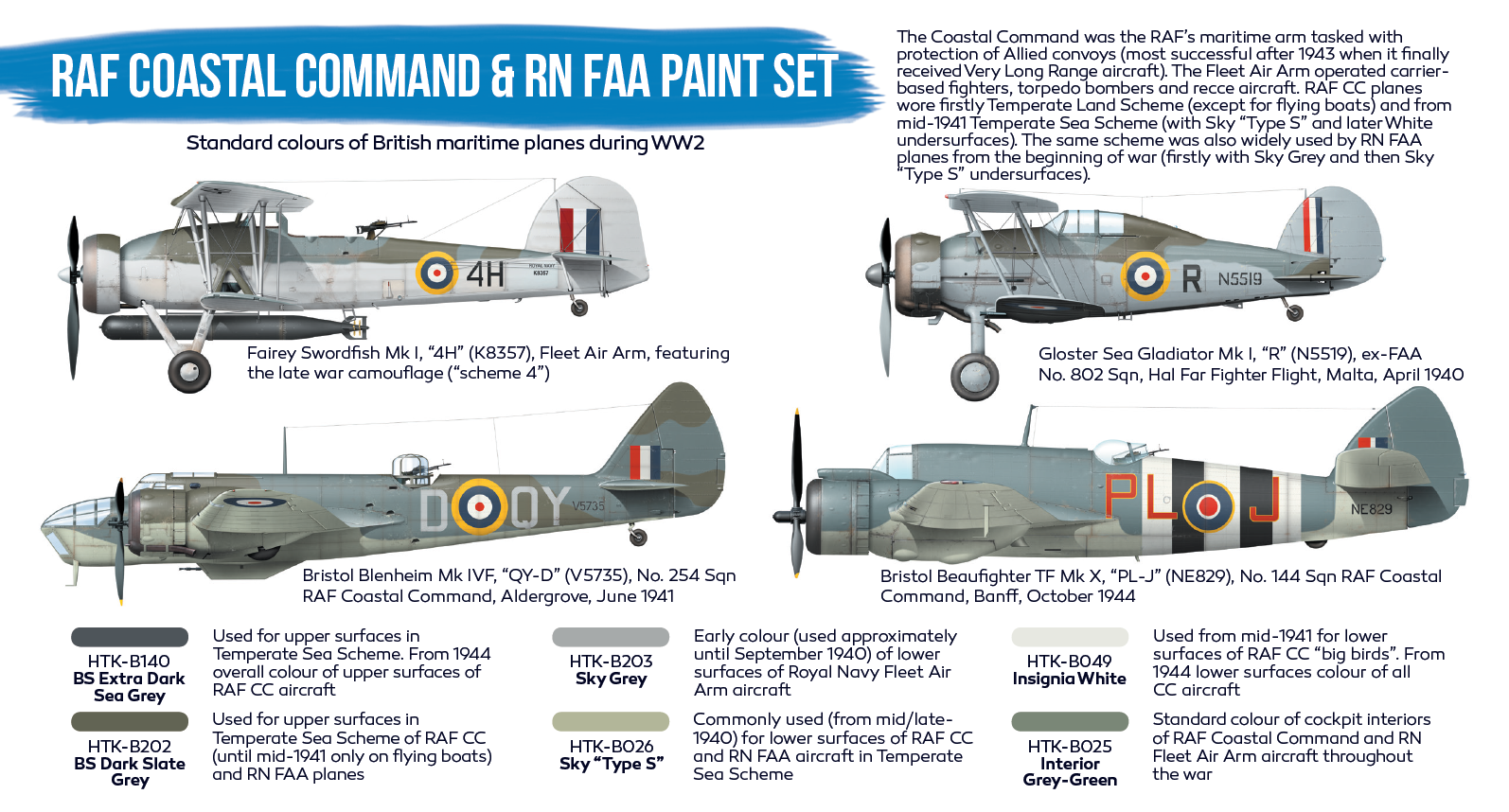 RAF Coastal Command & RN FAA paint set