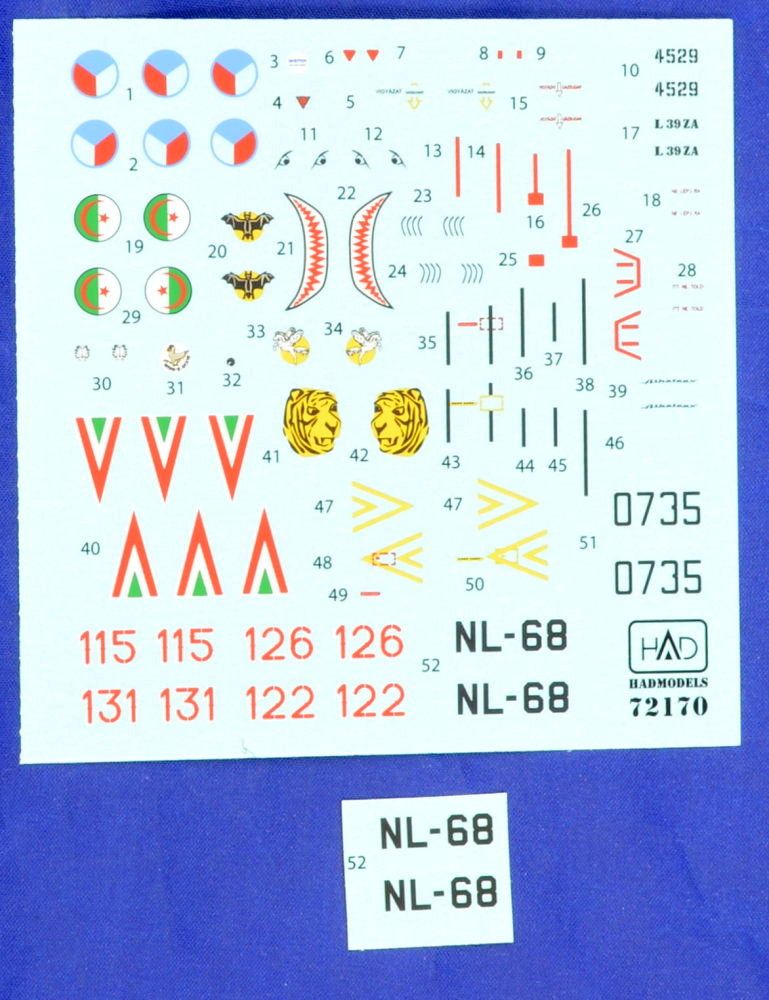 1:72 Decal L-39 Albatros (Czech, Algeria,Hungary)