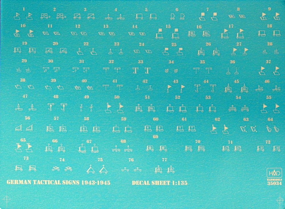 1:35 Decal German Tactical Symbols WWII (part 2)