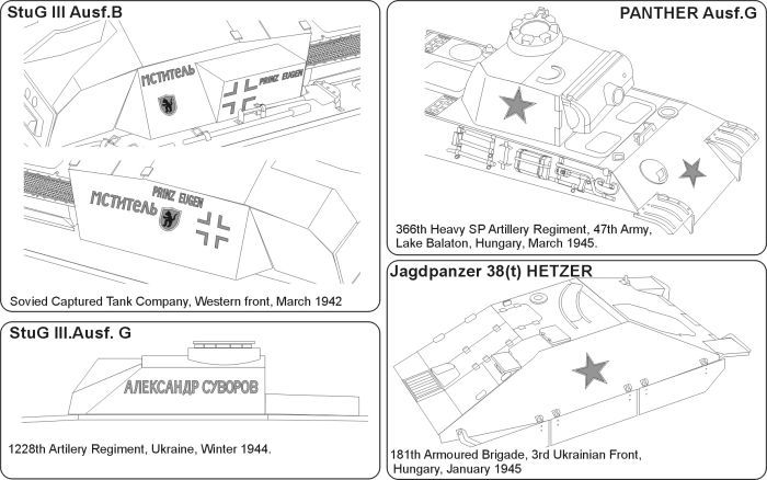 1:48 German tanks in soviet hands DECAL